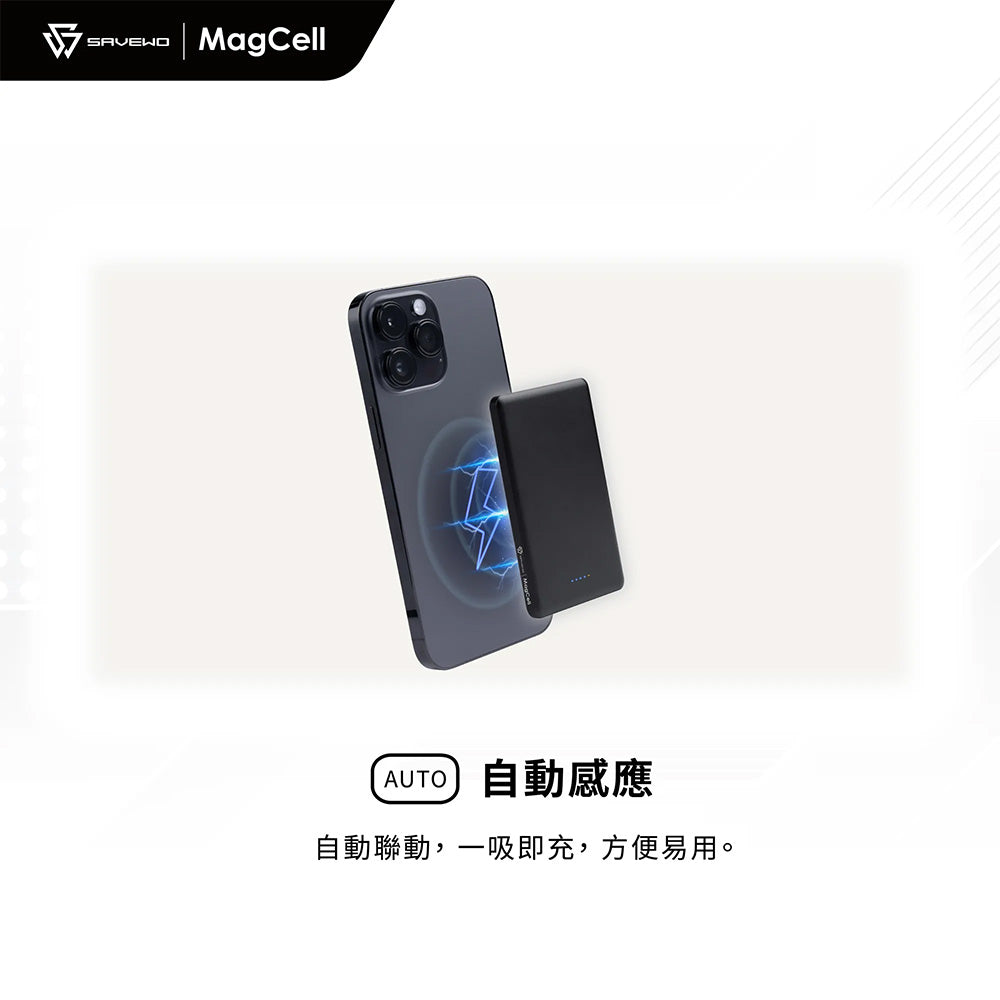 SAVEWO 救世 MagCell 超薄磁吸式無線行動電源 – Mixer Audio
